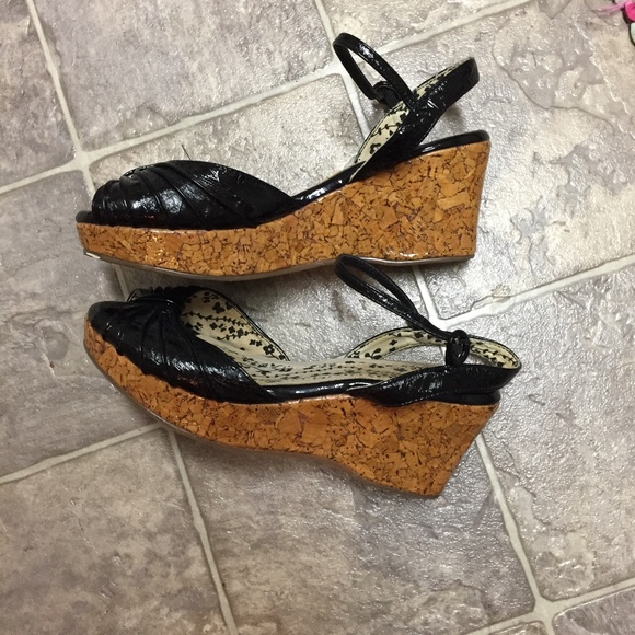 Restricted | Shoes | Platform Wedge Strappy Shoes Black Opentoe | Poshmark